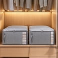 Clear Window Closet Storage Organizer Bag Foldable Fabric Clothes ...