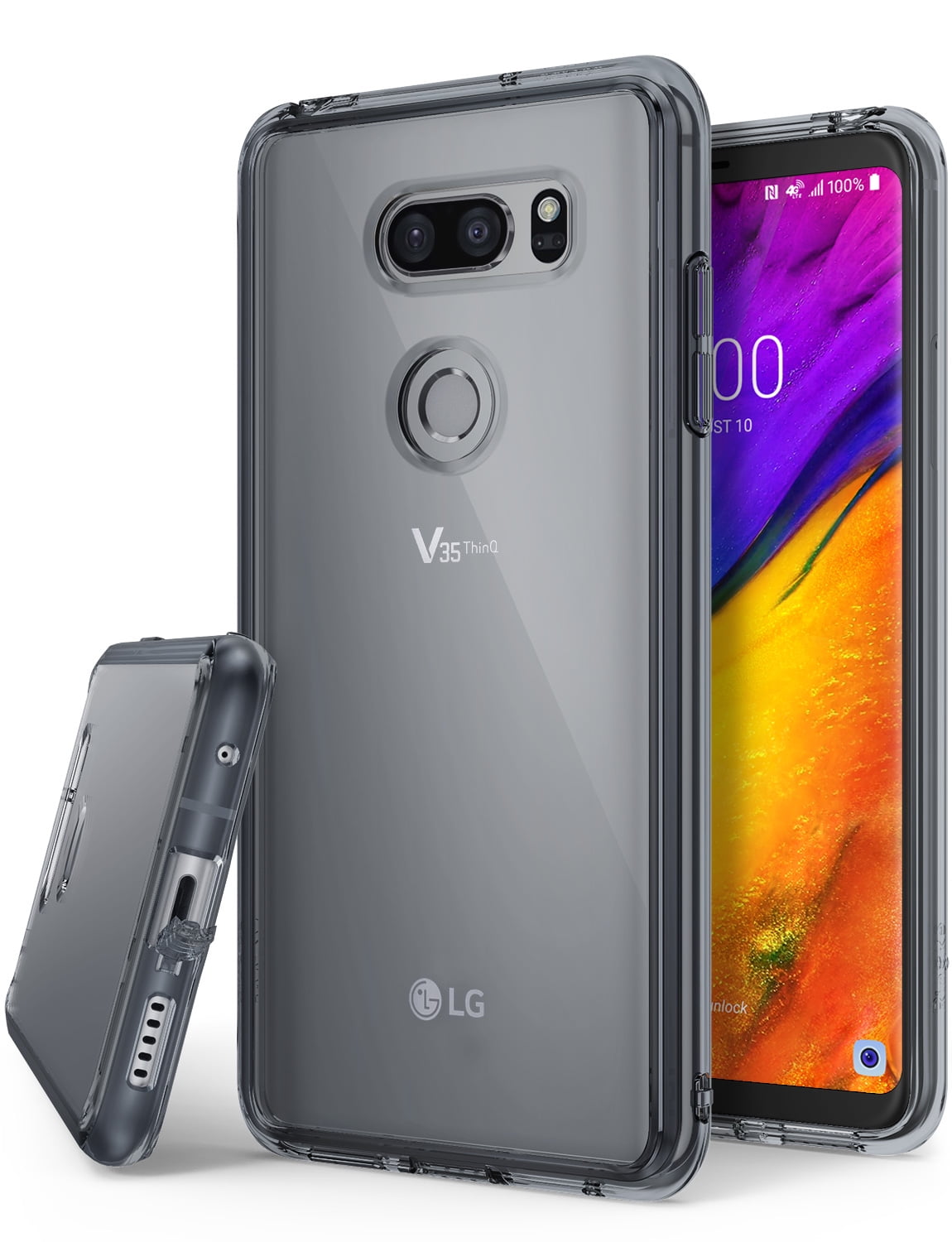 Ringke Fusion Case Compatible with LG V35 ThinQ, Transparent PC Back ...