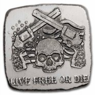 2 oz Hand Poured Silver Bar - PG & G (Skull & Bones) - Walmart.com