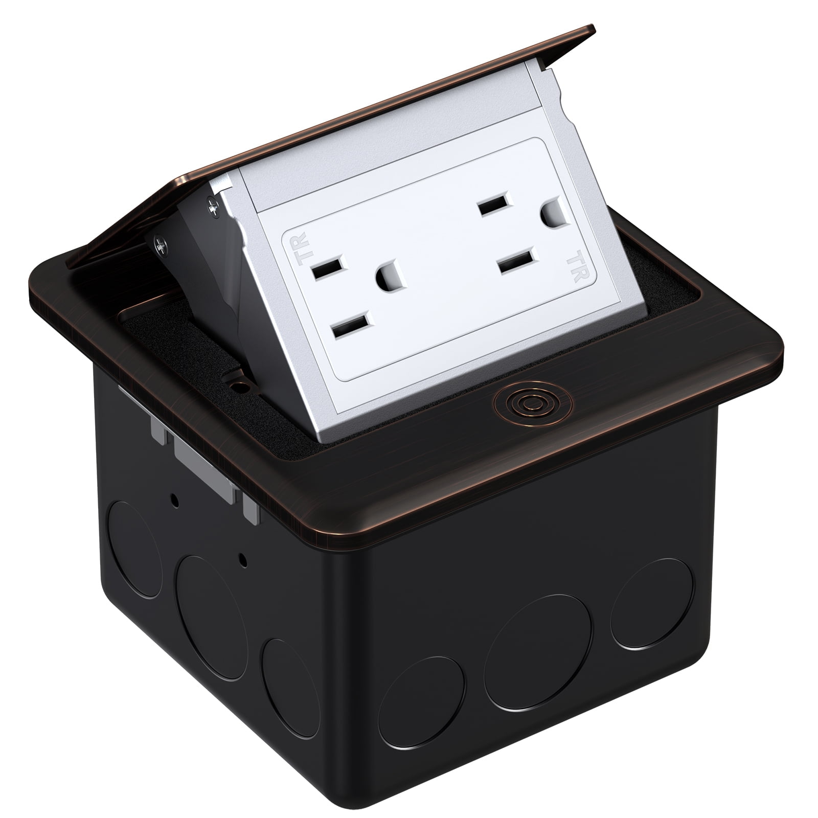 WEBANG Pop Up Floor Outlet Box with 15 Amp Tamper-Resistant Receptacle ...
