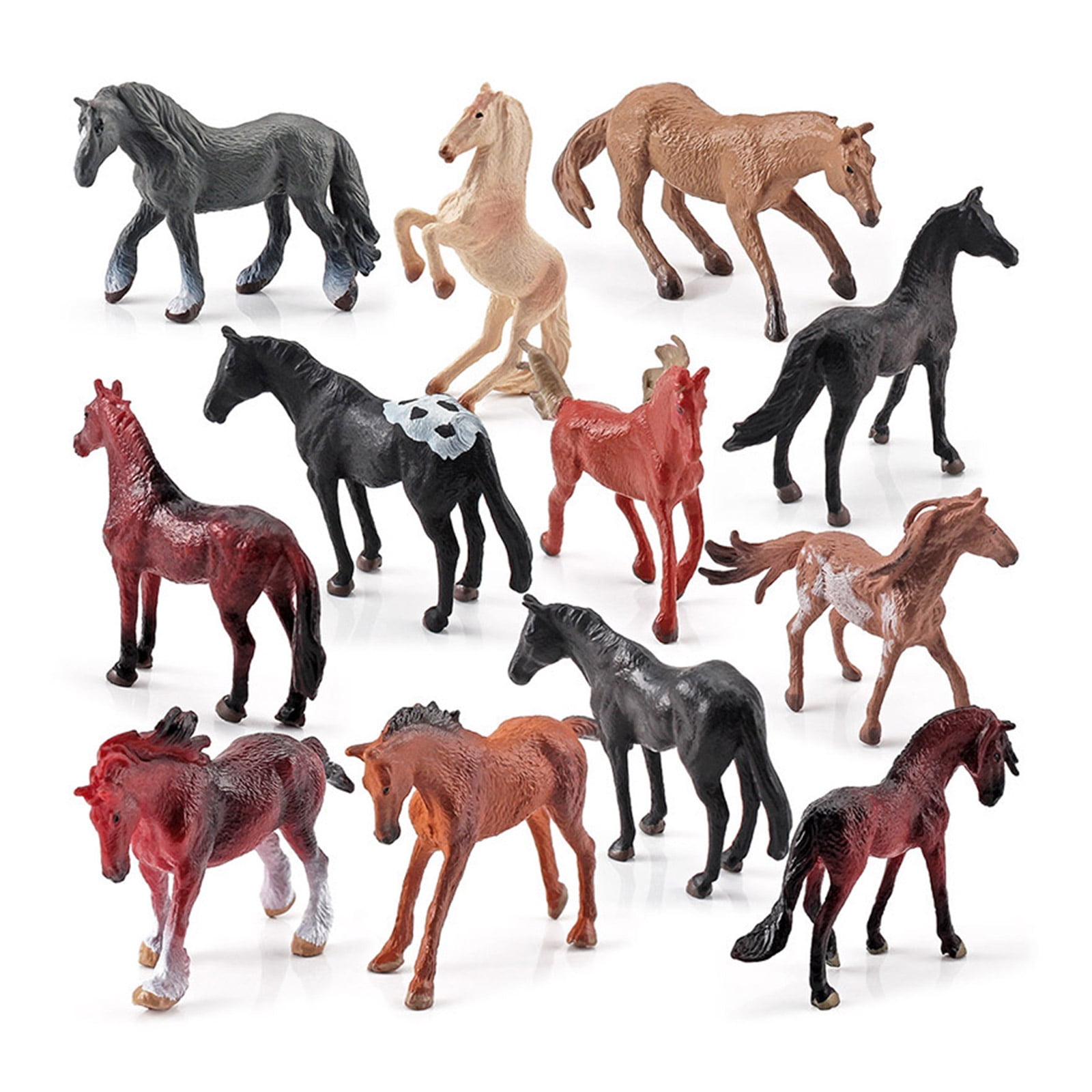 NINGCHE 2-3inch Miniature World Famous Horse PVC Model Figure ...