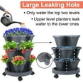Stackable Planters 3 Tier Vertical Garden Planters Strawberry, Herb ...