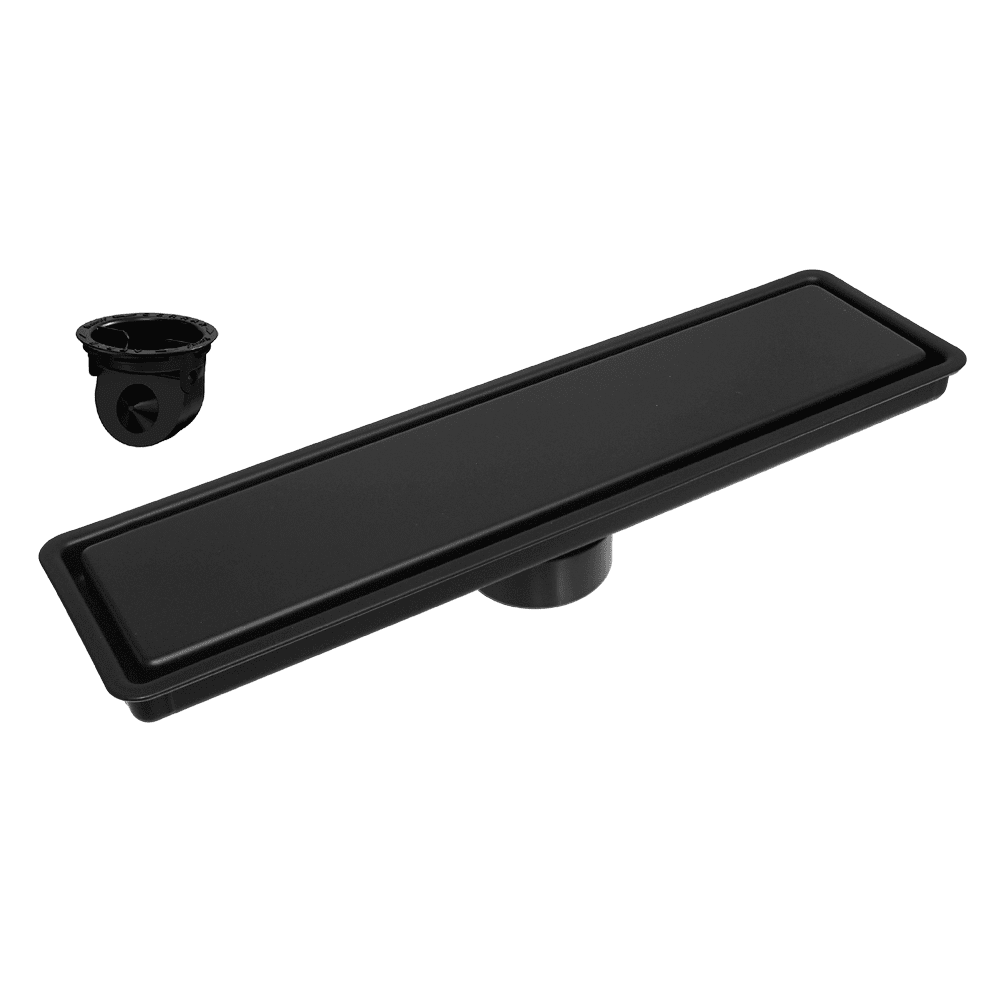 Coladera Alargada Minimalista Negra. Con check anti-olores | Bodega ...