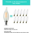 AMDTU E12 Candelabra Bulb 40 Watt Frosted LED Chandelier Light Bulbs, Non-Dimmable 5000K ...