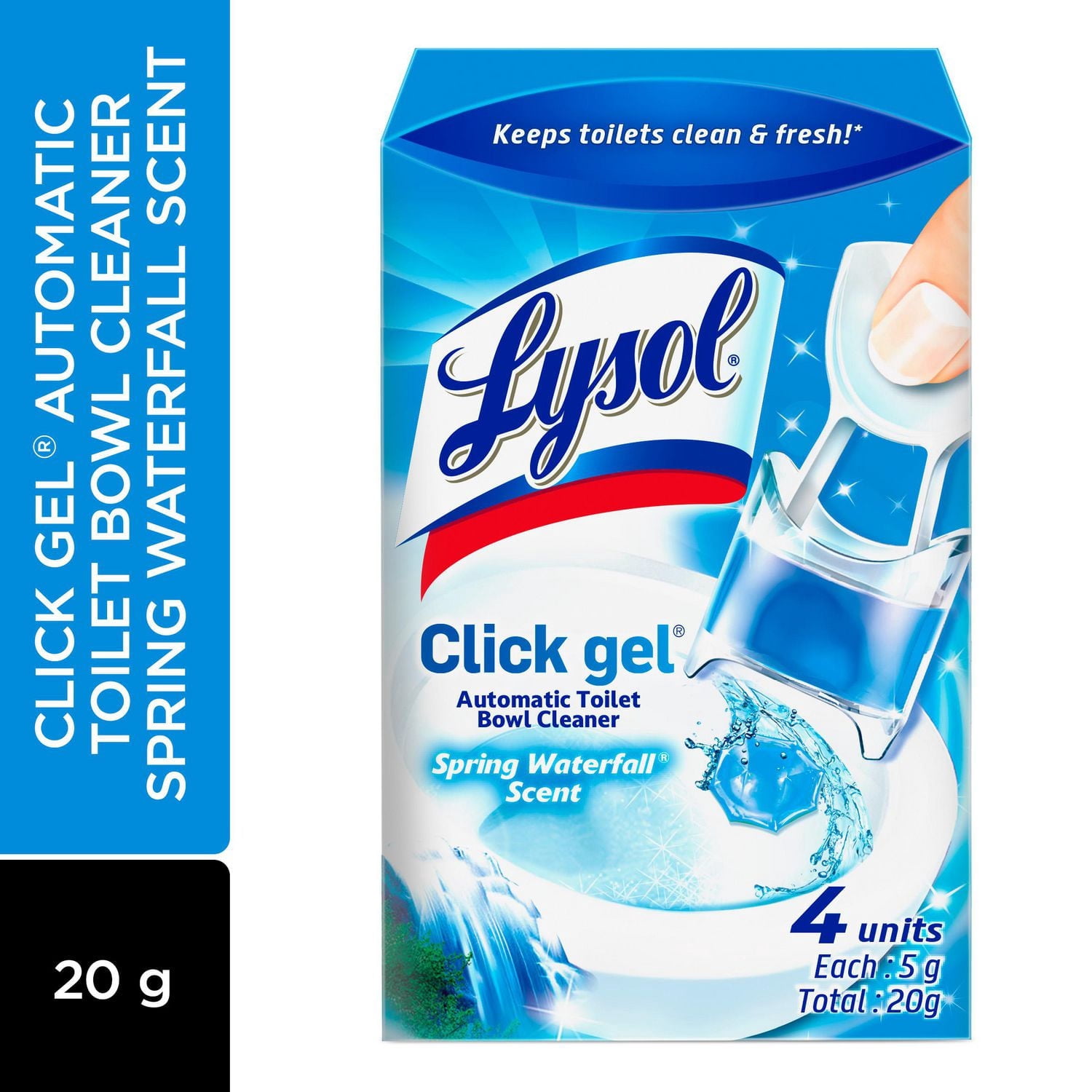 Lysol® Click Gel Spring Waterfall Toilet Bowl Cleaner, 4 Units - Walmart.ca