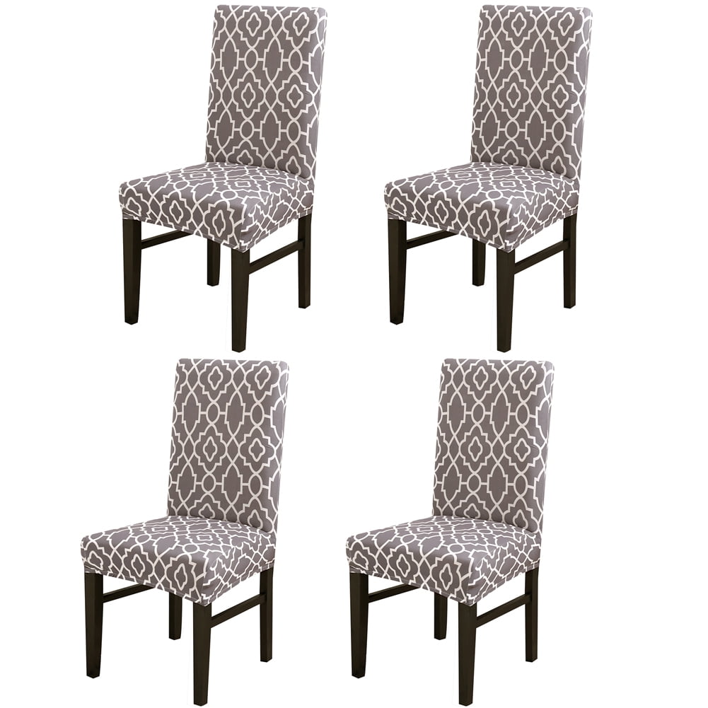 CJC Dining Room Chair Covers Set of 4, Stretch Dining Chair Protector ...