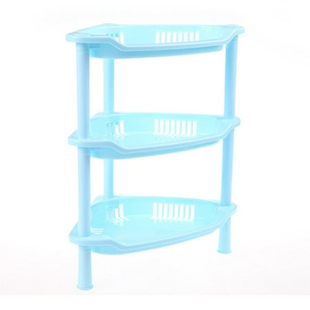 Three Layers Plastic Triangle Storage Rack Multipurpose Corner Shelf ...