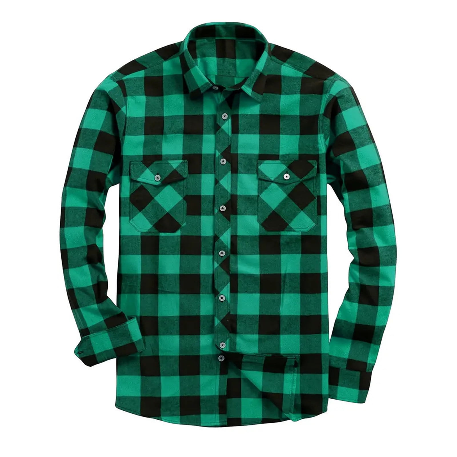 Click here for Ediodpoh Autumn New Mens Plaid Shirt Double Pocket... prices