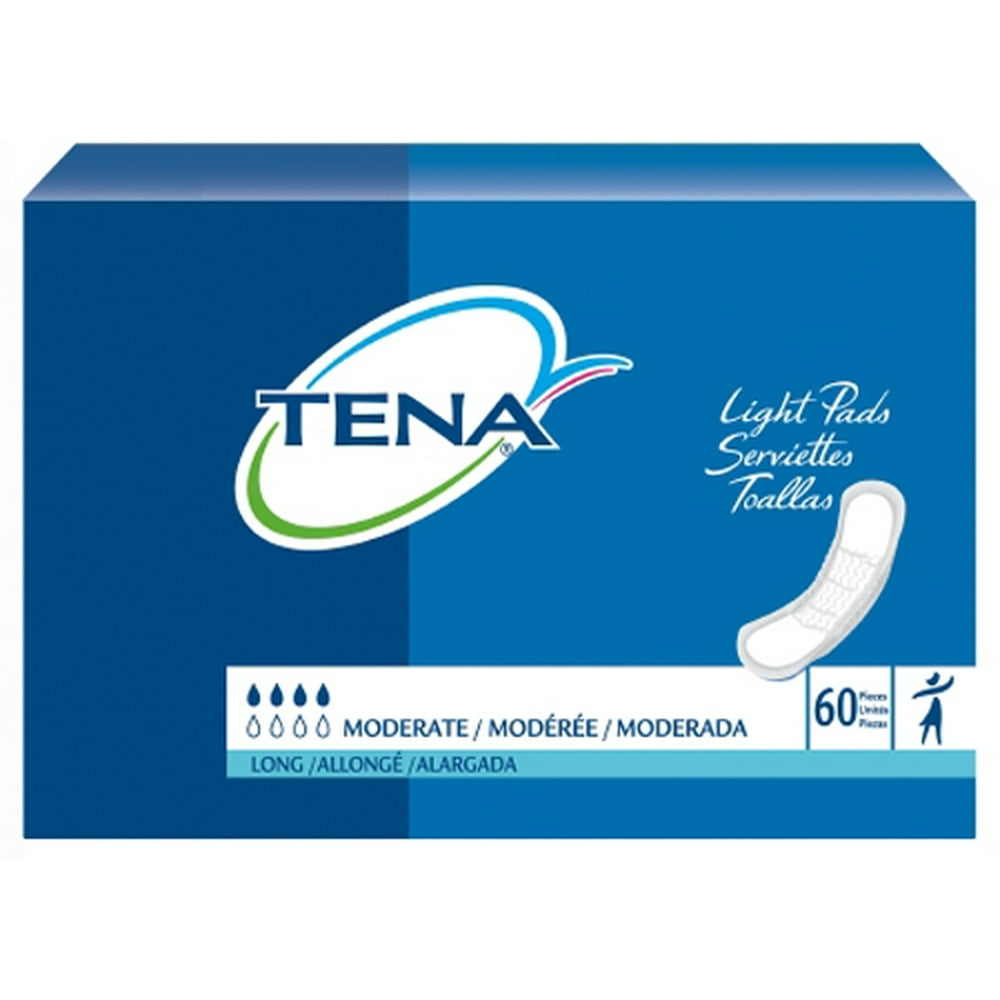 Tena Light Pad Moderate Long 3X60-Case of 180 - Walmart.com - Walmart.com