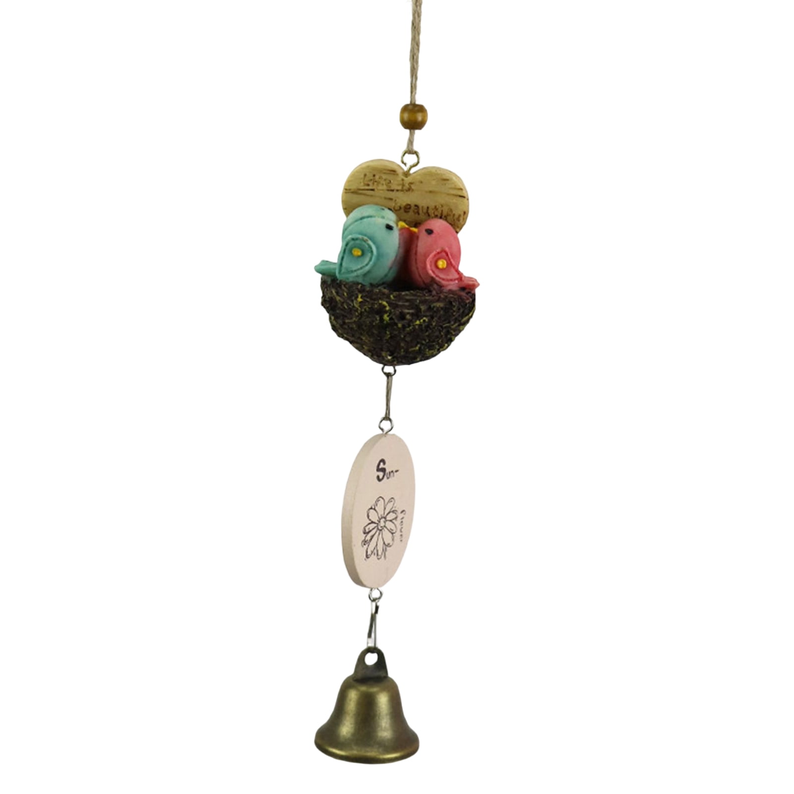 SSBSM Wind Chimes Attractive Pleasant Voice Decorative Bird House Cage ...