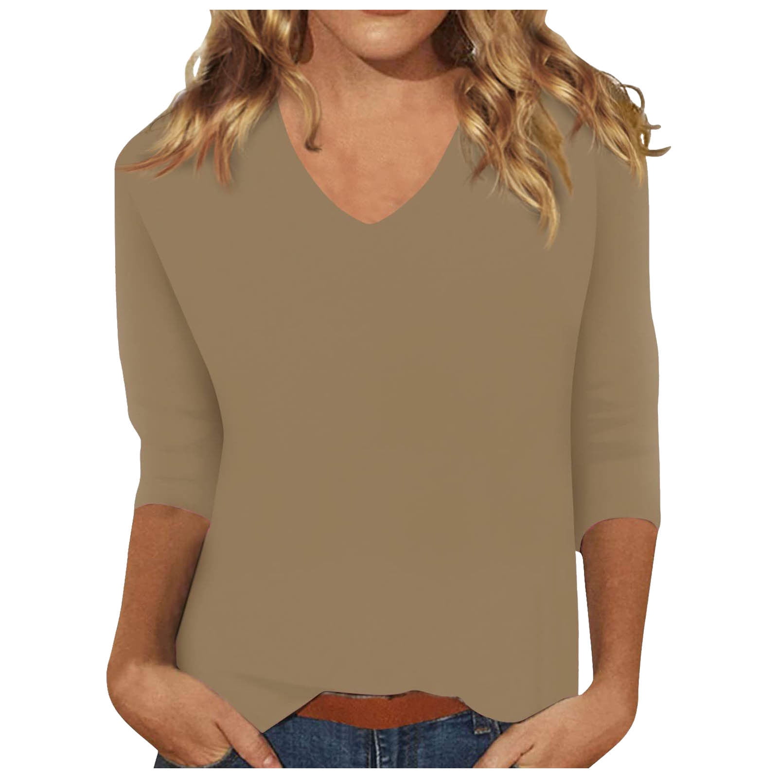 Click here for Weiyll Womens T Shirts V Neck Solid Color Summer B... prices