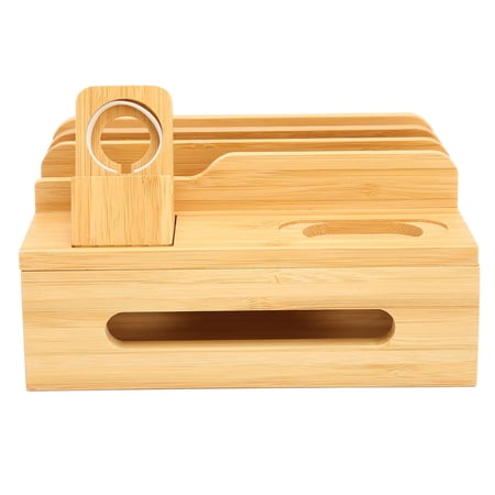Bamboo Charging Station, Multifunctional Magnetic Design Bamboo Multi ...