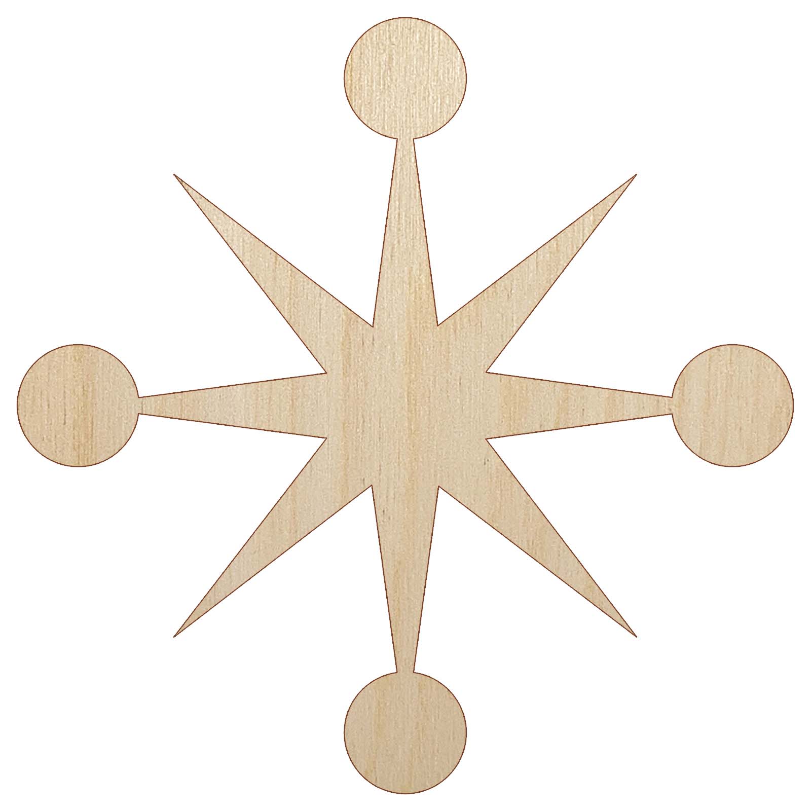 Retro Star Jacks Wood Shape Unfinished Piece Cutout Craft DIY Projects ...