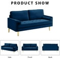 "SZLIZCCC 67"" Velvet Loveseat Sofa for Small Space, Apartment Size Mid ...