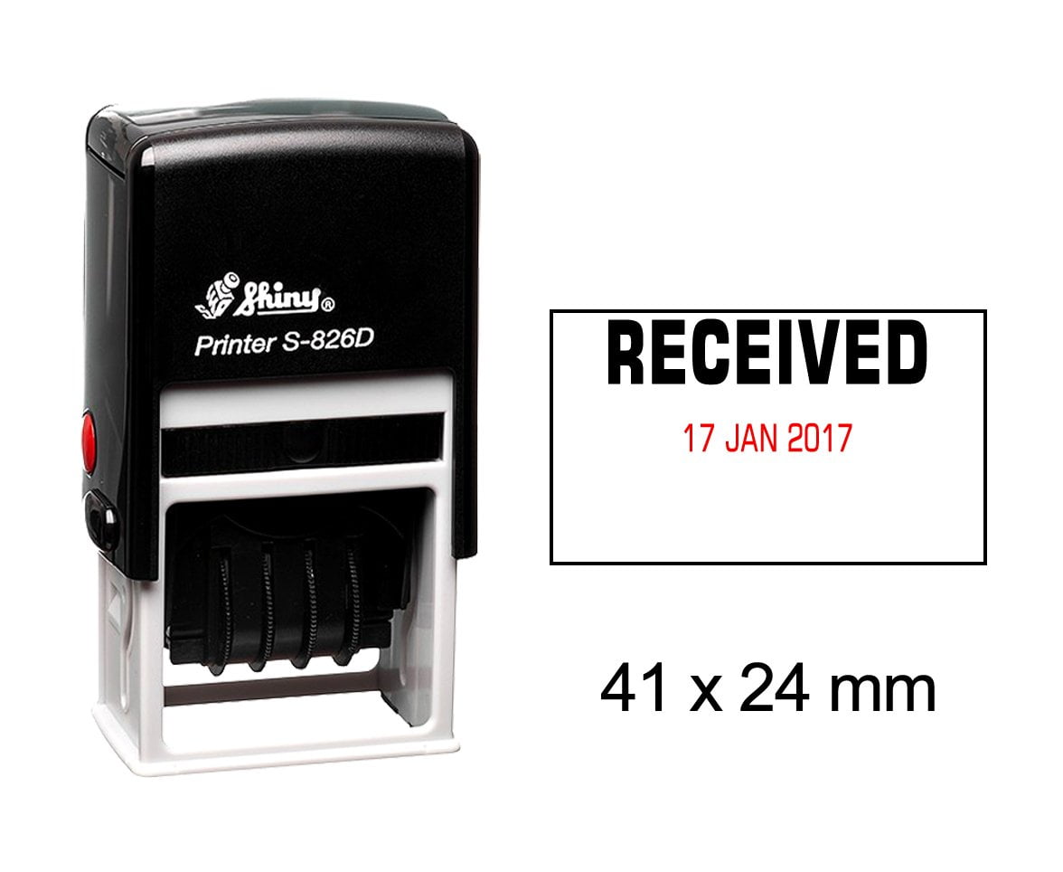 Self Inking SHINY Date Stamp With Received Text Ofiice Stationary ...