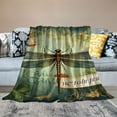 Chilfamy Dragonfly Leaves Magical Realism Ideal Comfy Throw Blanket for ...