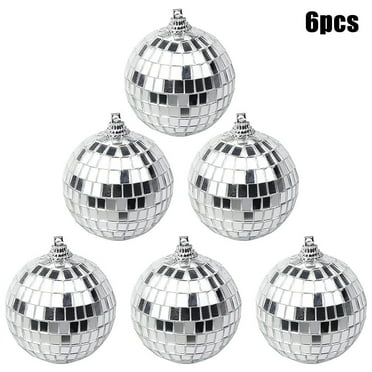 D-GROEE Mirror Disco Ball, Silver Hanging Disco Light Mirror Ball with ...