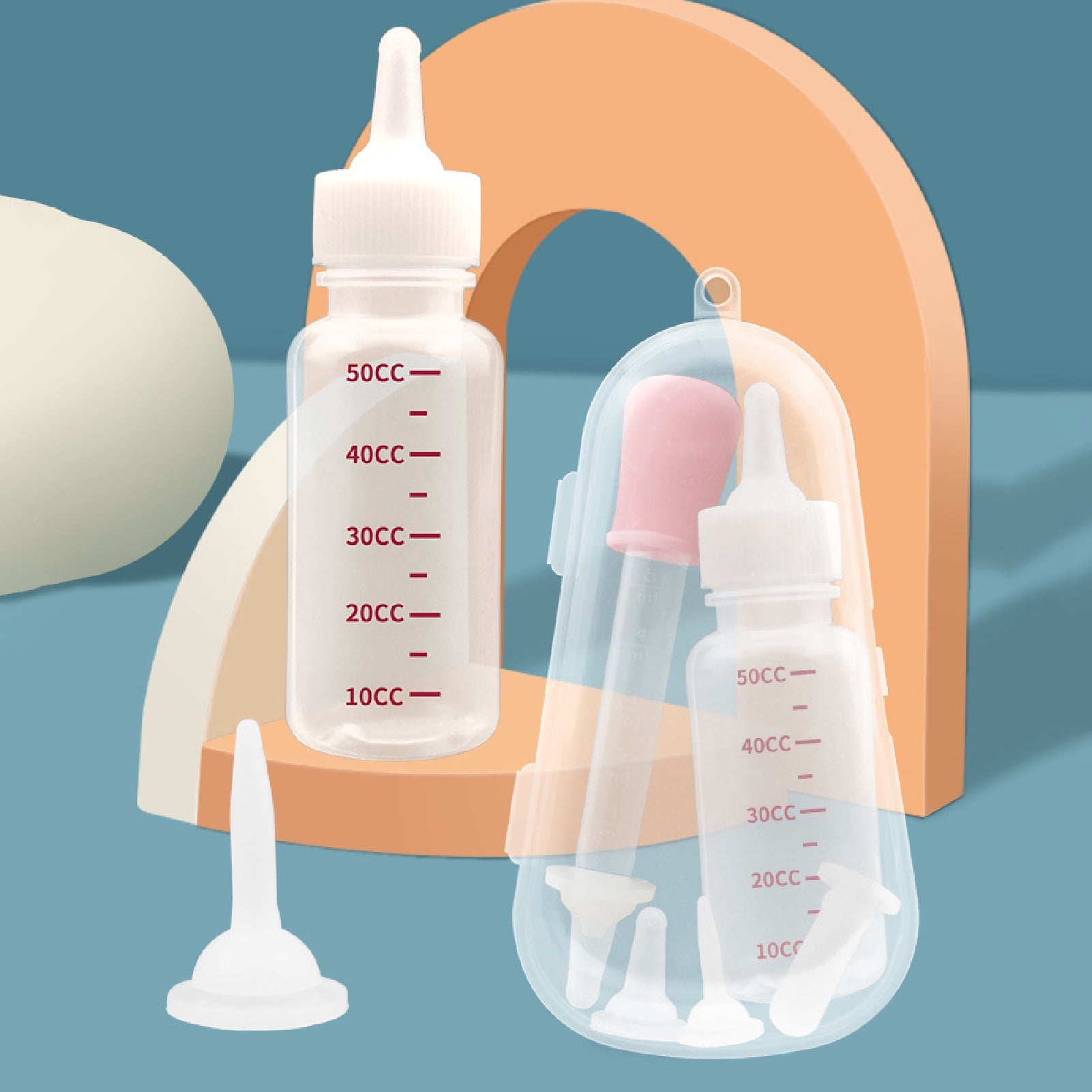 Flmtop 1 Set Pet Needle Feeder Scale Design Medicine Dispenser Washable ...