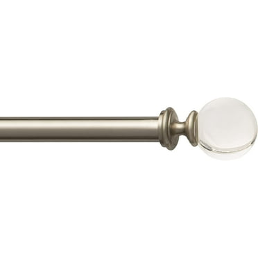 Tulip 1" Curtain Rod 120-170 inch - Satin Nickel - Walmart.com