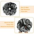 Pony Tail Hair Extension Bun Hairpiece Wrap Chignon Big Wave Curls Scrunchie Synthetic Hair for ...