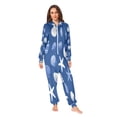 1-Pack Onesie Adult Hooded Pajamas, Soft Fleece Full Zip One Piece ...