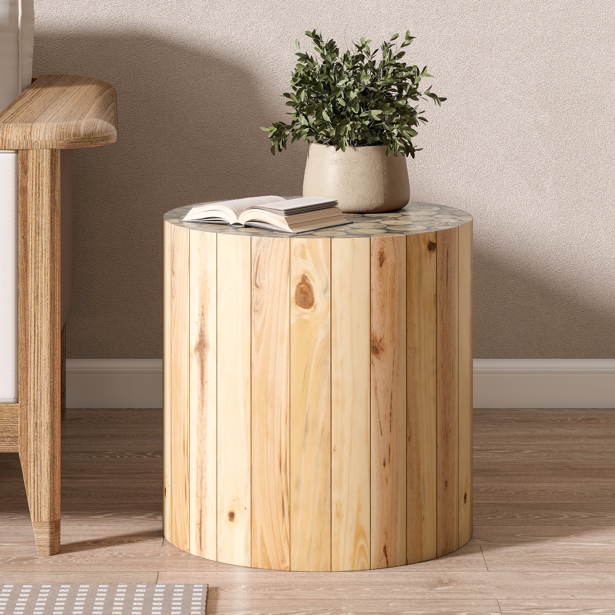 Click here for Noble House Round End Table Living Room Bedside Ta... prices