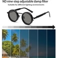 Adjustable Tint Sunglasses for Men Women,Lightweight round shape ...