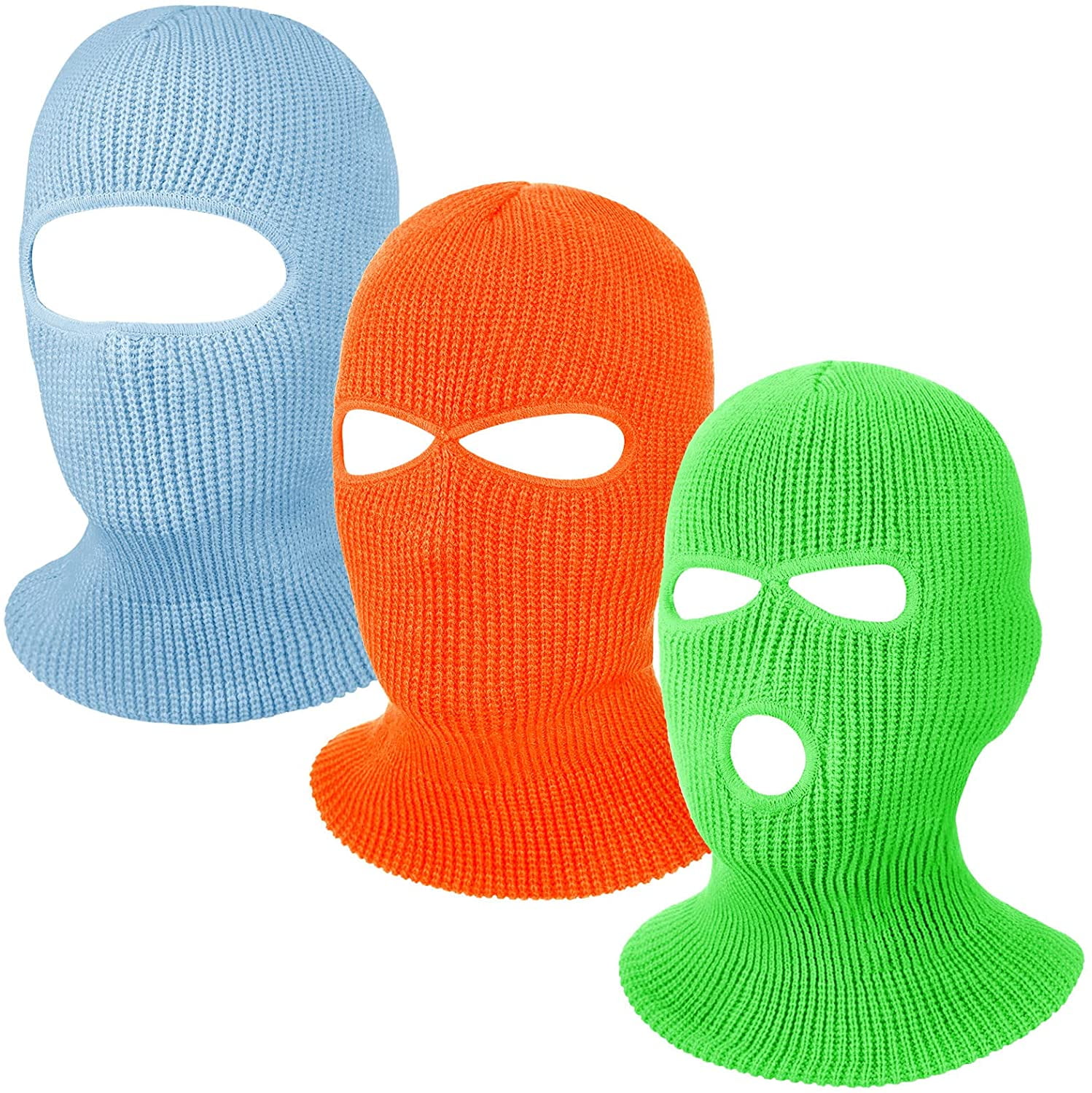 GRNSHTS 3 Pieces Knit Full Face Cover Winter Balaclava Face Covering ...