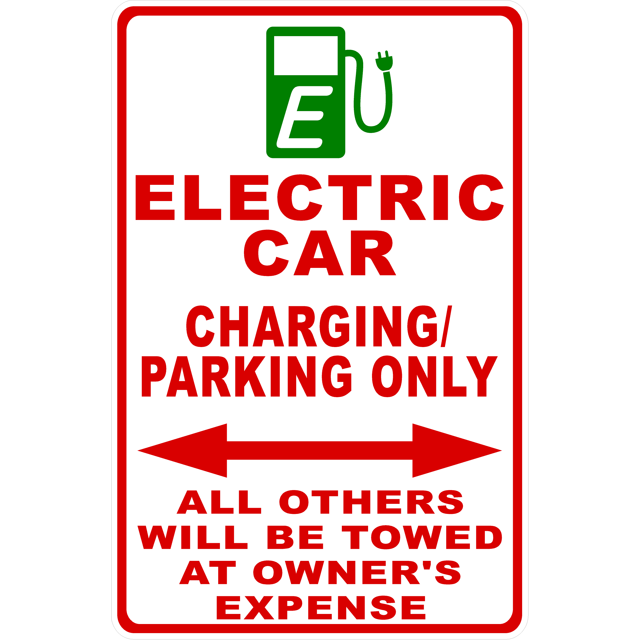Electric Vehicle Charging Station Sign: Exclusive Parking & Charging ...