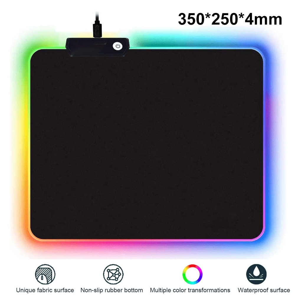 RGB Gaming Mouse Pad, 8 Lighting Modes, Non-Slip Rubber Base ...