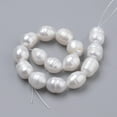 5 Strand Natural Cultured Freshwater Pearl Beads Strands Rice Seashell ...