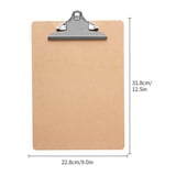 ZToonmas Wood Hardboard Clipboard, 6 Inch Clip, Letter Size Hardboard ...