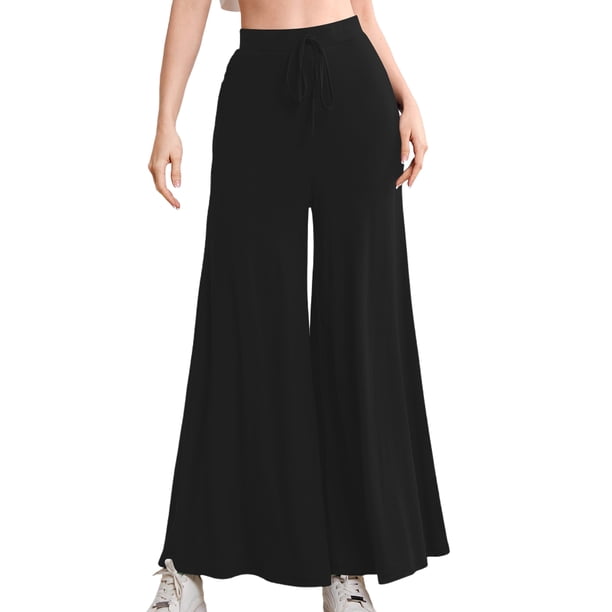 Pantalon femme avamo pantalon taille haute pantalon palazzo à jambe ...