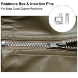 4Sets Zipper Repair Kits, #10 Retainer Box & Insertion Pins, Top ...