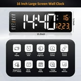 Jowenia Large Digital Wall Clock with Remote Control, 16" LED Display Count Up & Down Timer ...