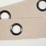 Lush Decor Faux Linen Grommet Colorblock Window Panel - Gray/White ...