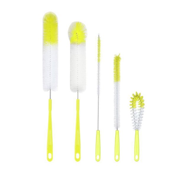 5X Cleaning Brush Cup Bottle Glass Scrubber Brushes Long Handle Wall ...