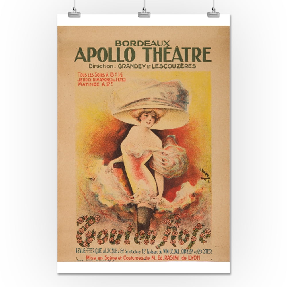 Apollo Theatre Vintage Poster (artist: Damare) France c. 1904 (24x36 ...