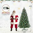 Costway 6.5 FT Artificial Christmas Tree with 420 Warm LED Lights, 207 ...