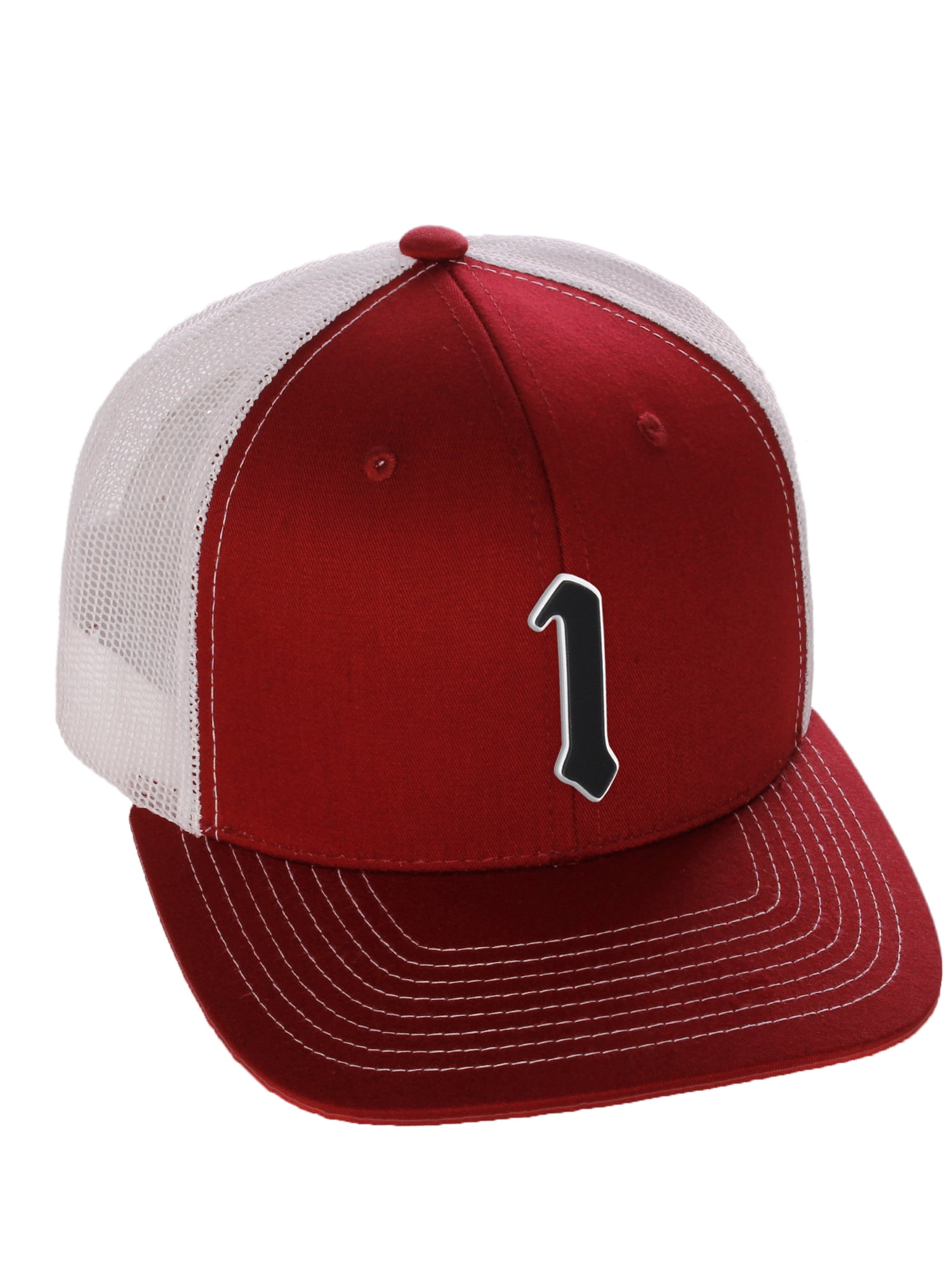 Daxton Classsic Baseball Trucker Hat Old English A to Z Letters Numbers ...