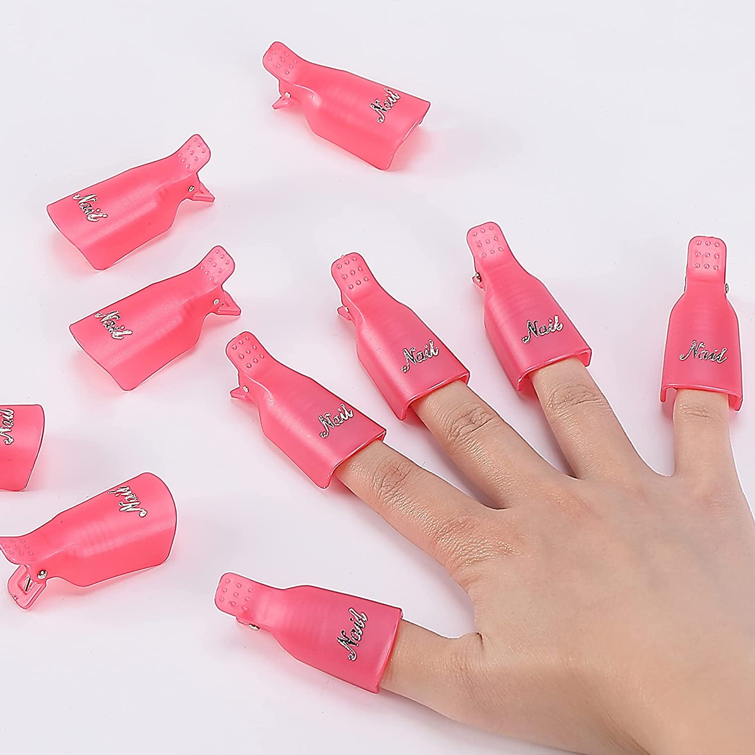 10 pcs, Soak Off Gel Polish Remover Clips, Nail Clips, Nail Remover ...