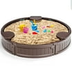 KFFKFF Sandbox with Lid, Dimensions 47.2 x 9.1 inches, Circular Sand ...