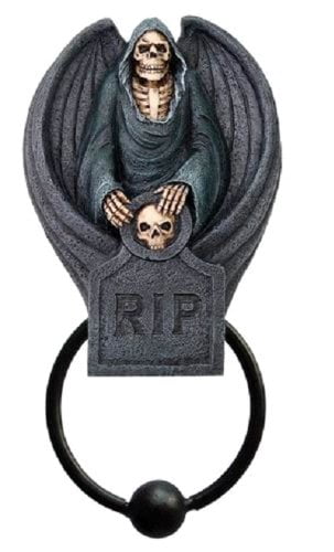 Rip Grim Reaper Door Knocker Resin Statue Figurine 8.1/2"H Skeleton ...
