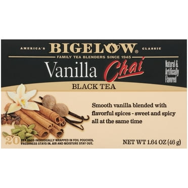 Bigelow Spiced Chai, Black Tea Bags, 20 Count - Walmart.com