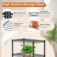 3-Tier Metal Storage Shelving, Adjustable Shelves Unit Heavy Duty ...