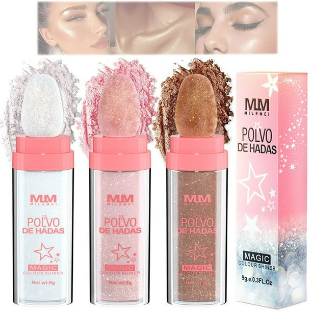 POLVO DE HADAS Highlighter Powder Body Glitter Brighten Face Contour ...