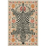 Well Woven Zebra’s Haven 5'3" x 7'3" Rug – Vibrant Multicolor, Stain ...