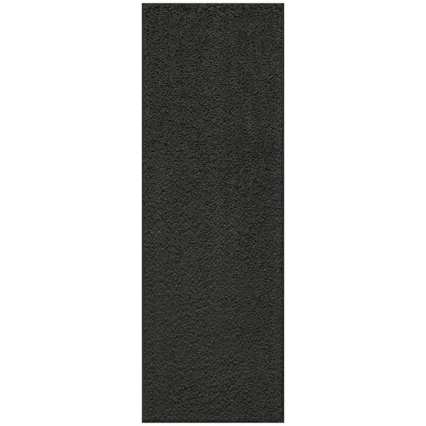 Ottomanson Shaggy Non-Slip Rubberback Solid 2x5 Soft Indoor Runner Rug ...