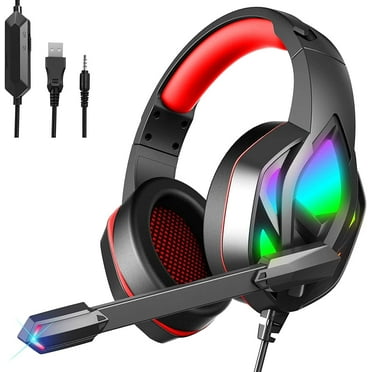 RUNMUS Wired Gamer Headset with Noise Canceling Mic, 7.1 Surround Sound ...