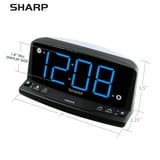 Sharp LED Digital Alarm Clock with Nightlight, 6 Colors, Jumbo Numbers ...
